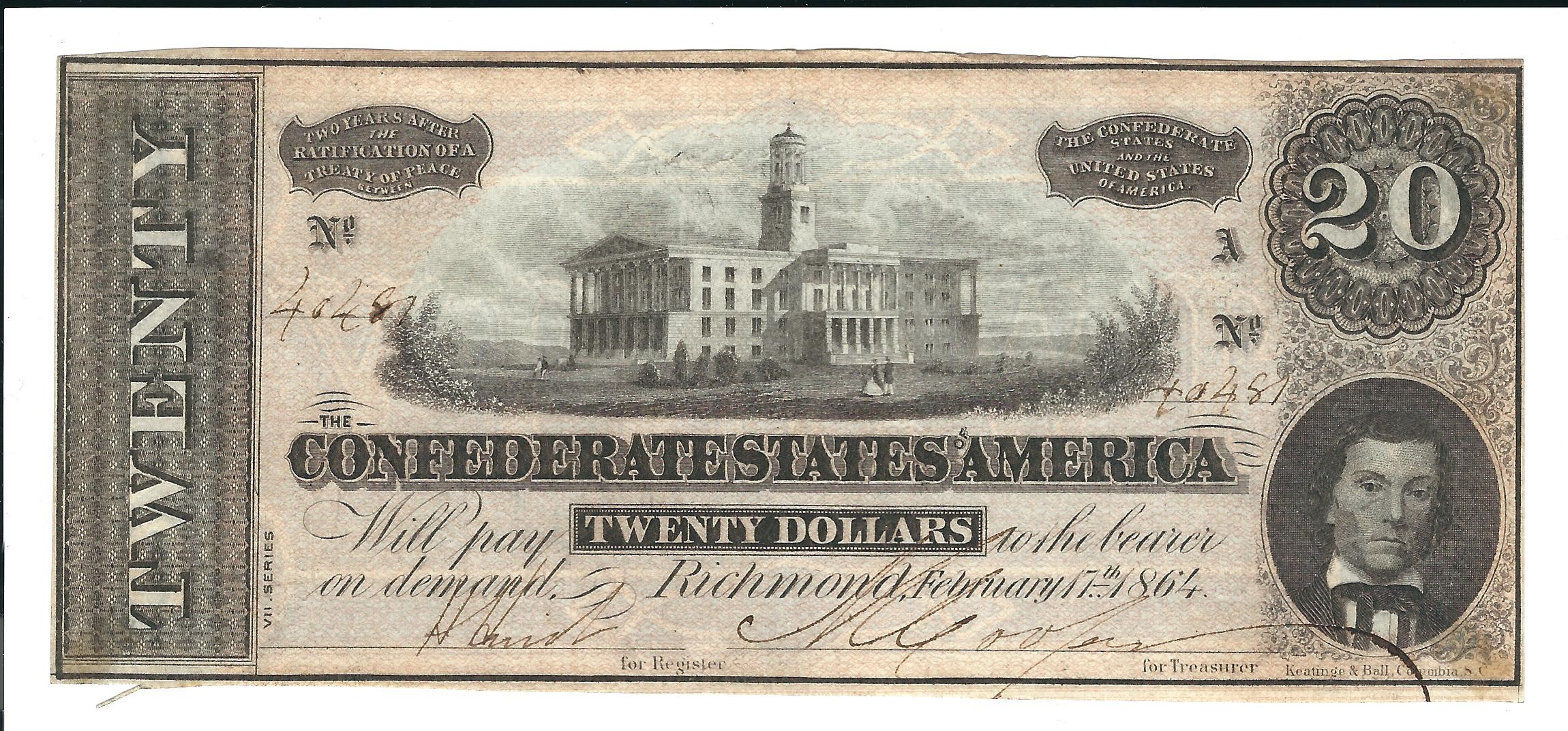 Banknotes, United States, Confederate States